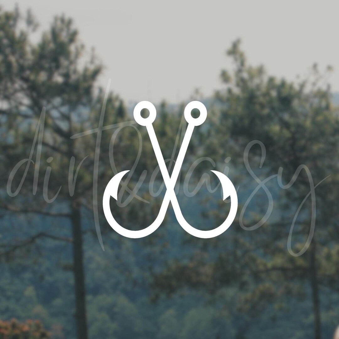 Fishing Hook Decal, Fishing Decals, Gifts for Him, Fishing Gifts ...