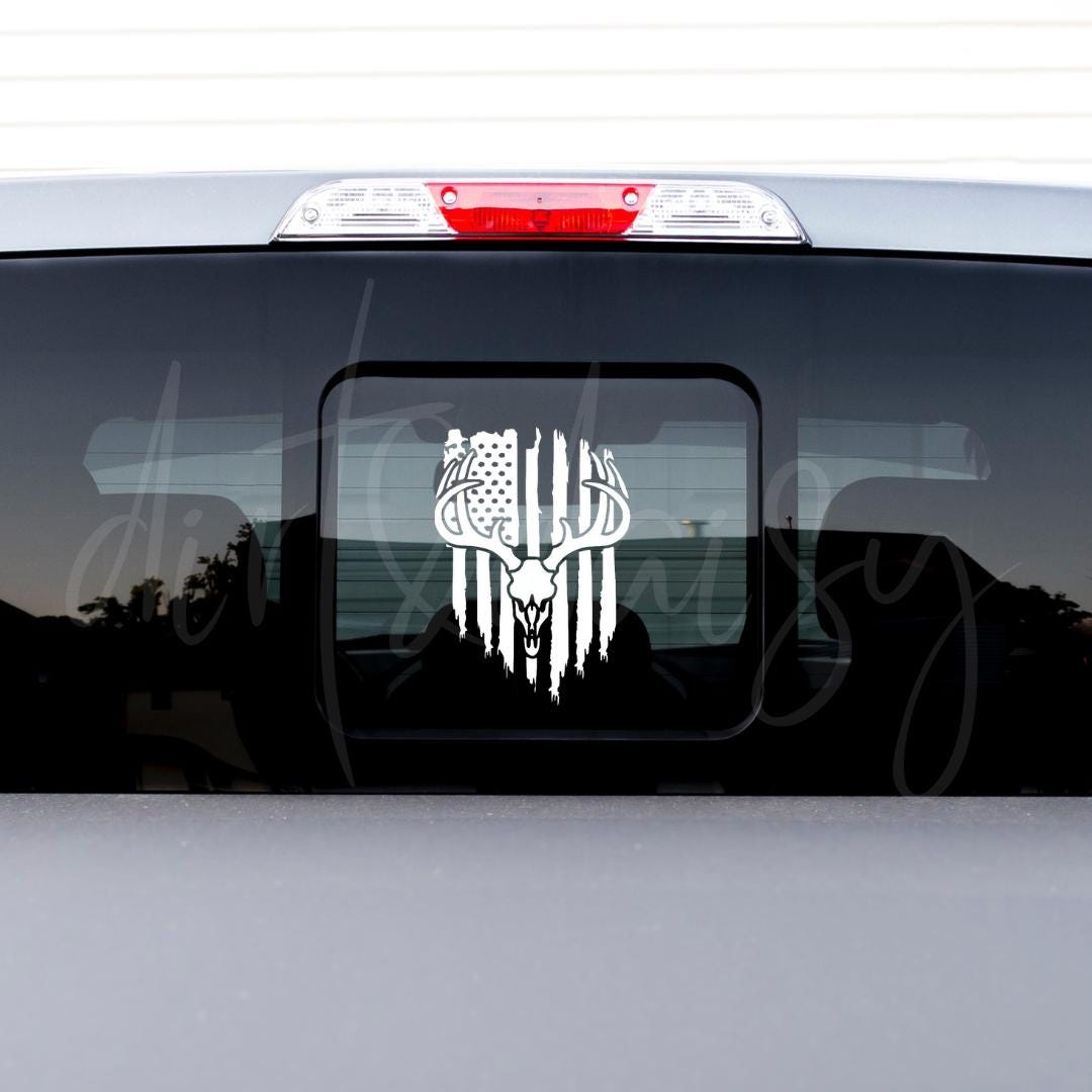 American Flag Decal, Hunting Decals, Hunting Stickers, Truck Decals ...