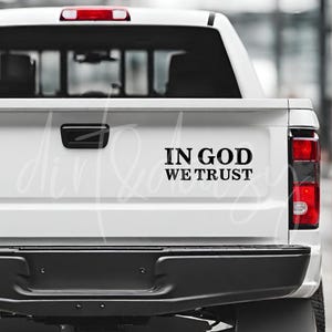 In God We Trust Decal, God Decal, Faith Decals, Christians Stickers ...