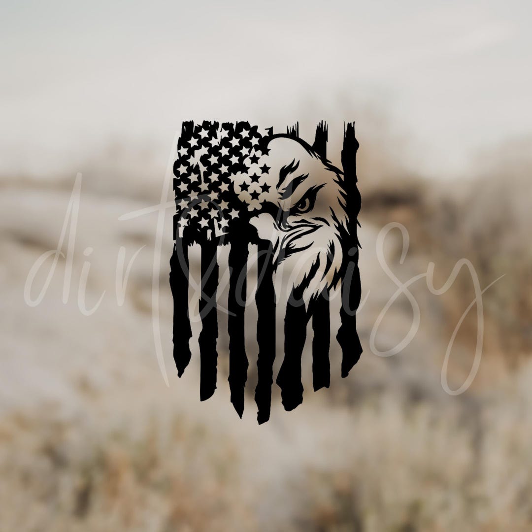 American Eagle Flag Decal, American Flag Decal, American Eagle Decal ...
