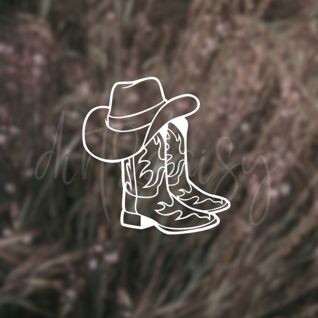 Cowboy Boot Decal, Cowboy Boot Sticker, Western Stickers, Cute Country ...