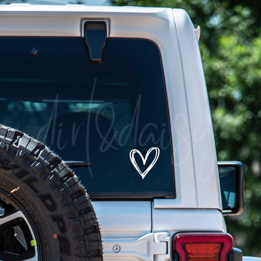 Simple Heart Decal, Heart Decal, Heart Stickers, Simple Heart Sticker ...