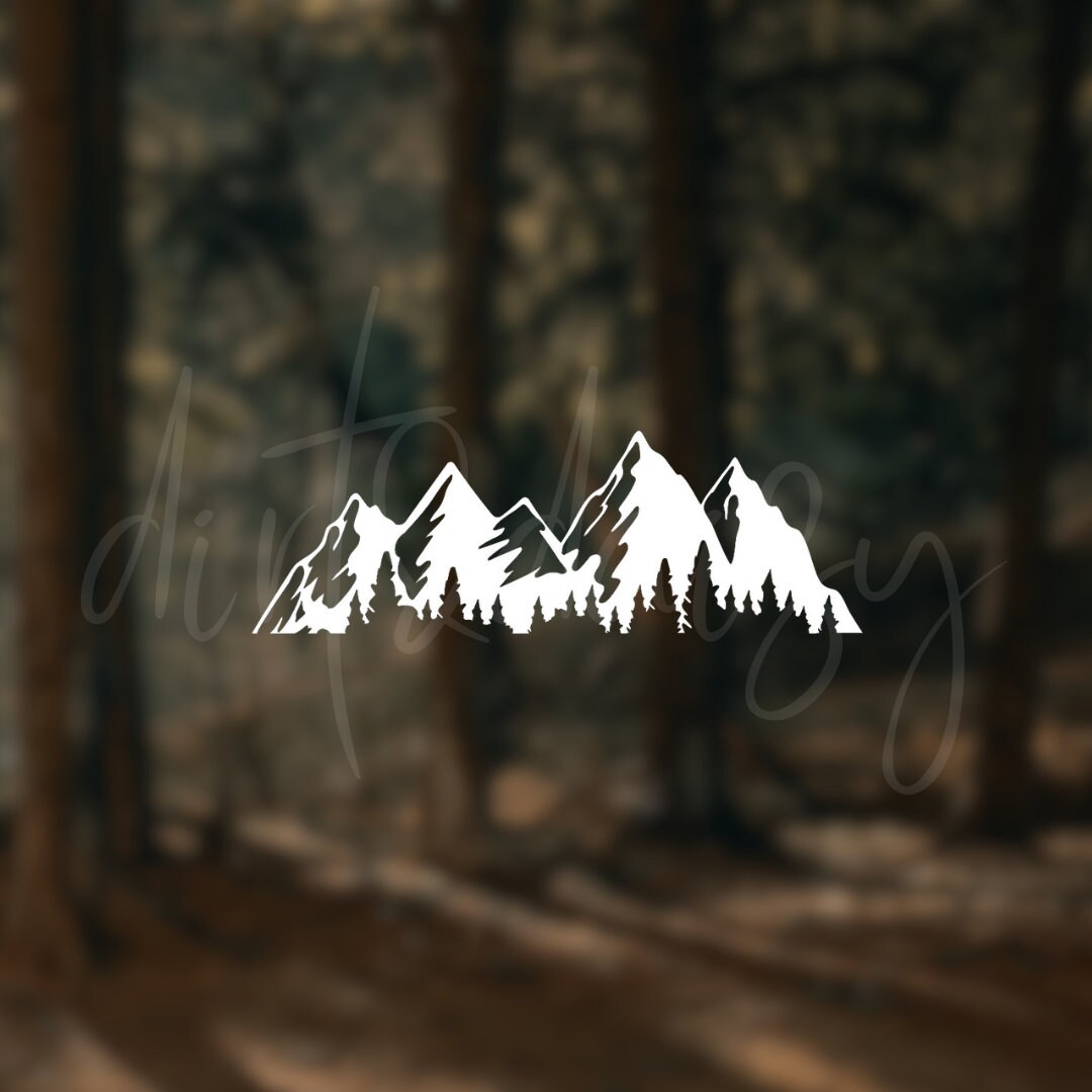 Mountain Decal, Mountain Stickers, Outdoorsy Decals, Car Decals, Vinyl ...