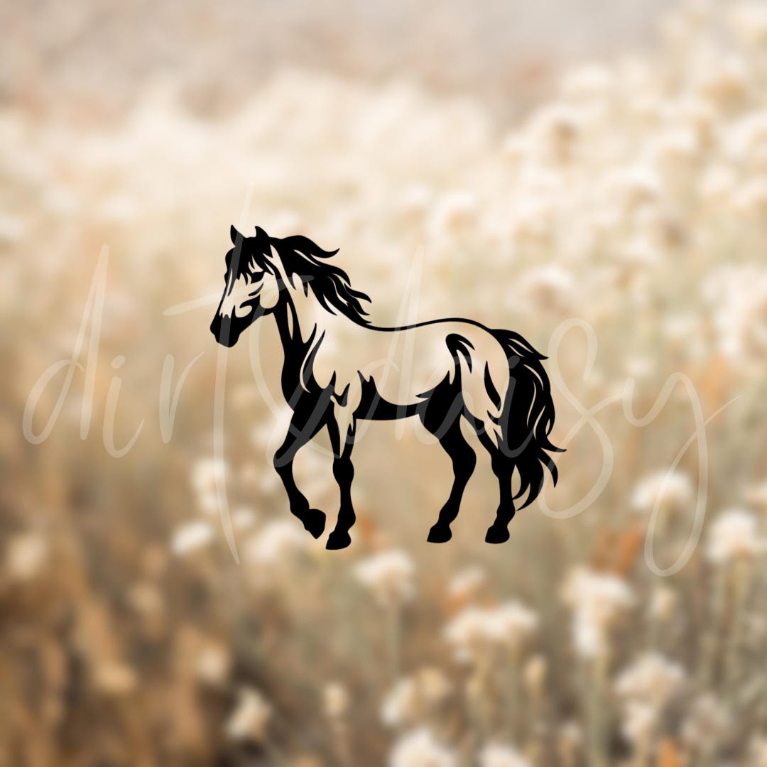 Horse Decal, Horse Stickers, Horse Gifts, Horse Car Sticker, Cute Horse ...
