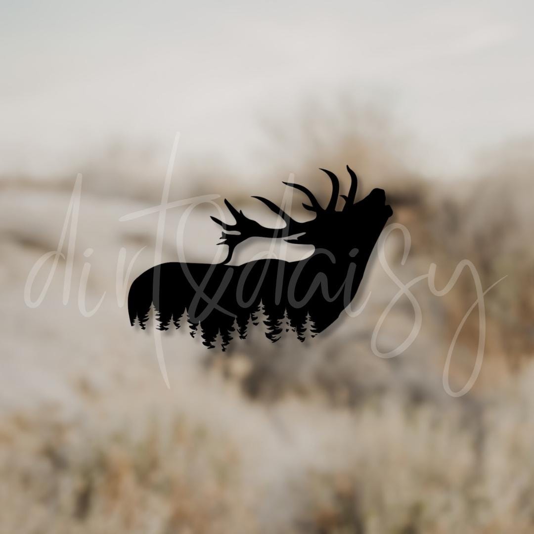 Elk Decal, Elk Stickers, Outdoorsy Decals, Gifts for Men, Car Decals ...