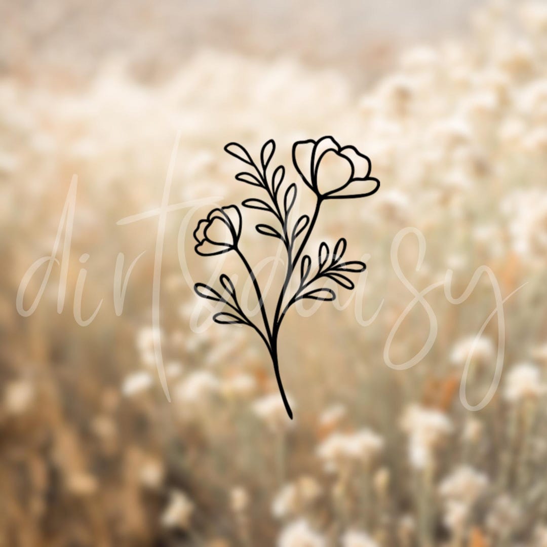 Floral Decal, Dainty Stickers, Cute Floral Stickers, Flower Stickers ...