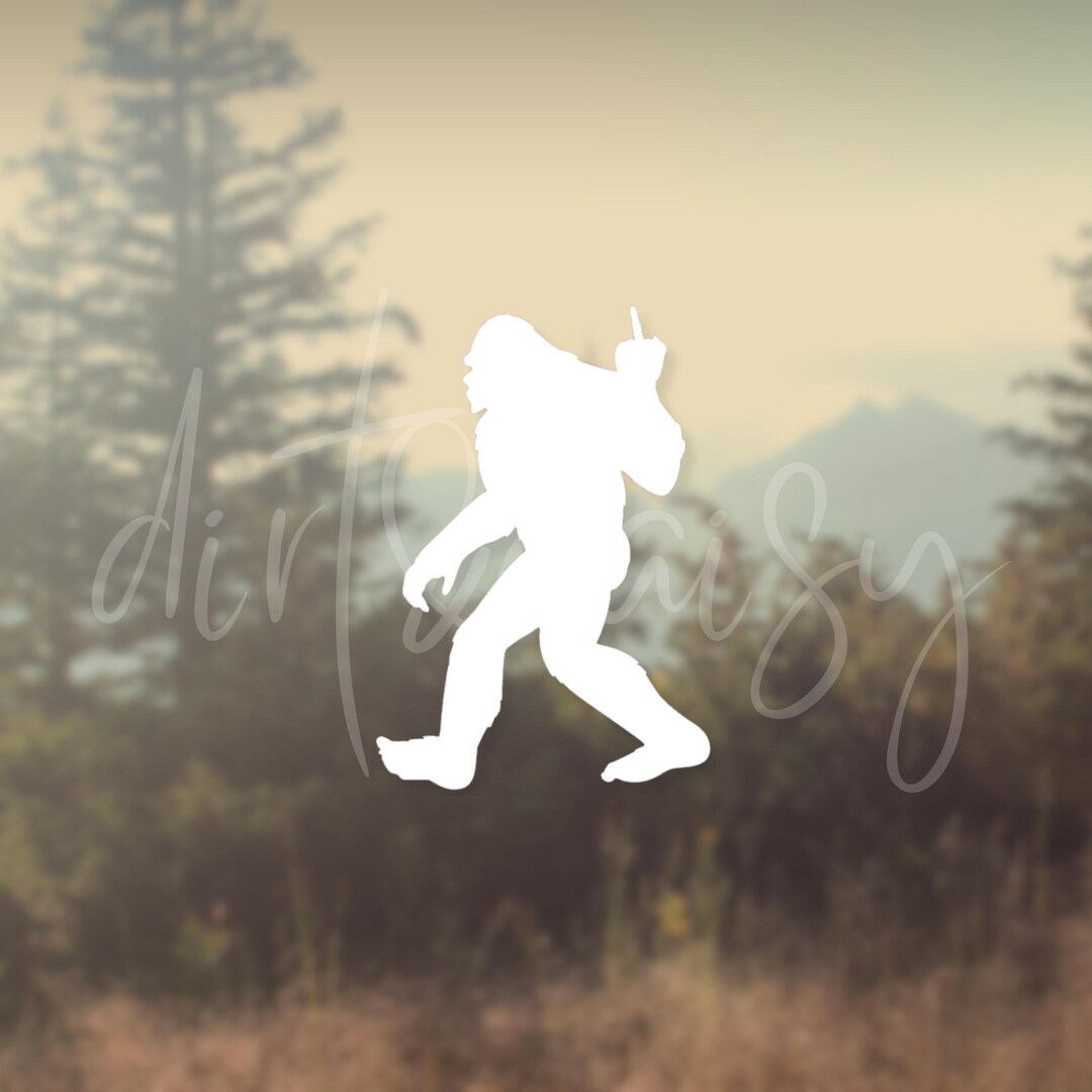 Sasquatch Decal, Sasquatch Sticker, Funny Sasquatch Sticker, Middle ...