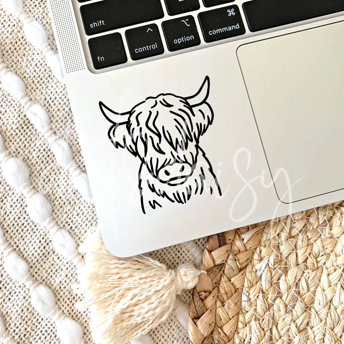 Highland Cow Decal, Cow Decals, Cow Stickers, Cute Cow Sticker ...