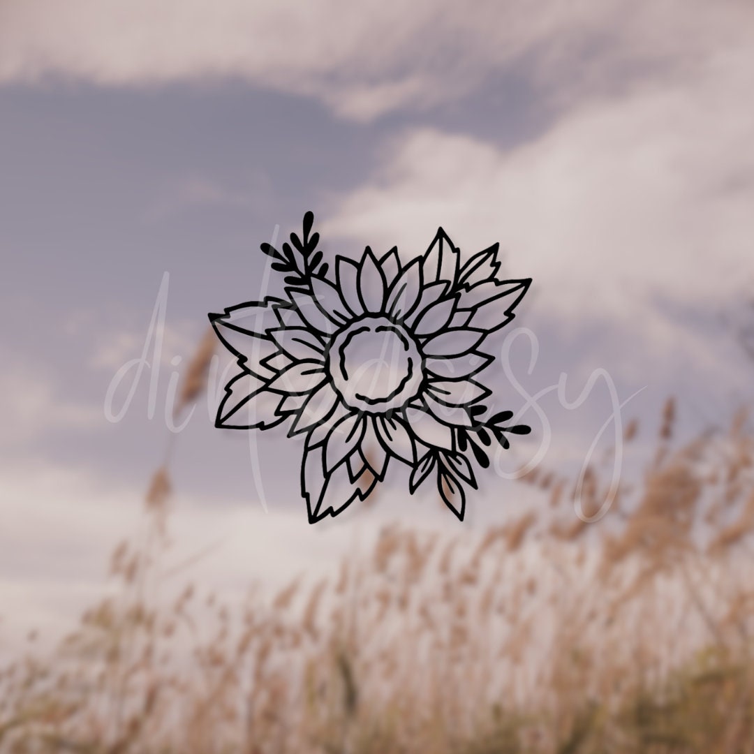 Sunflower Decals, Sunflower Stickers, Cute Sunflower Stickers ...