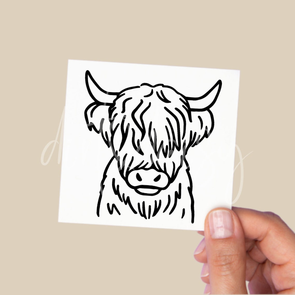Highland Cow Decal, Cow Decals, Cow Stickers, Cute Cow Sticker ...