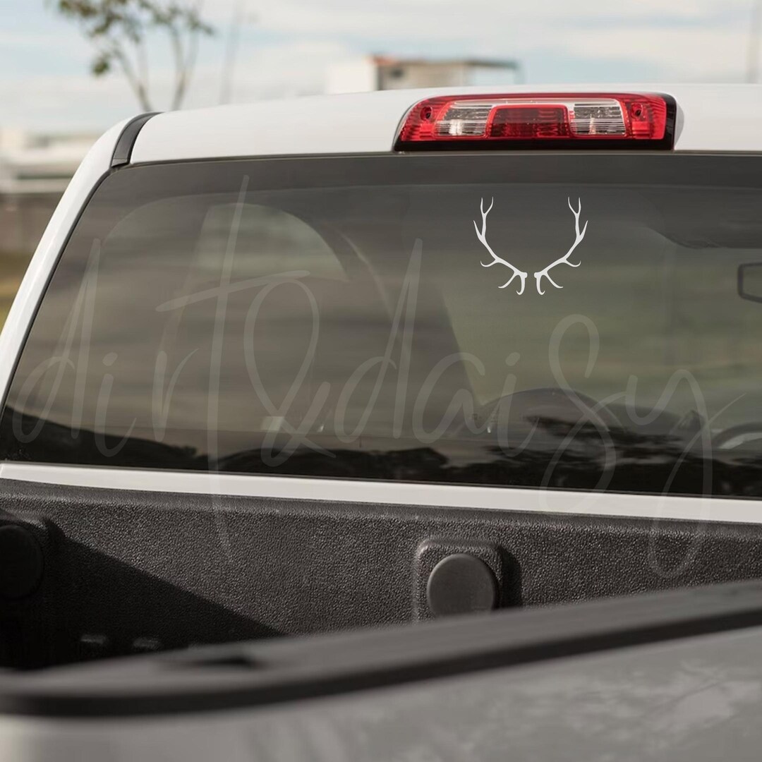 Antler Decal, Antler Car Decal, Antler Sticker, Gifts for Men, Hunting ...