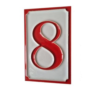Hand-painted Red Ceramic House Numbers Italian Design 10 X 7 Cm - Etsy
