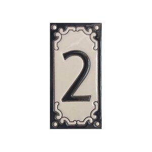 Jacho Black Hand-painted Number Tiles & Metal Filigree Frames: 11 X 5 ...