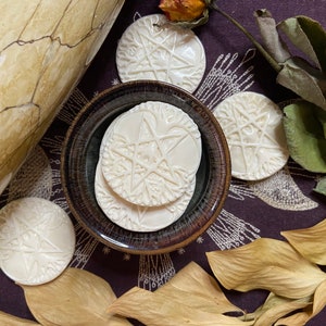 Bovine Bone Pentacle Tree of Life Carving, Ethically Sourced, Natural ...