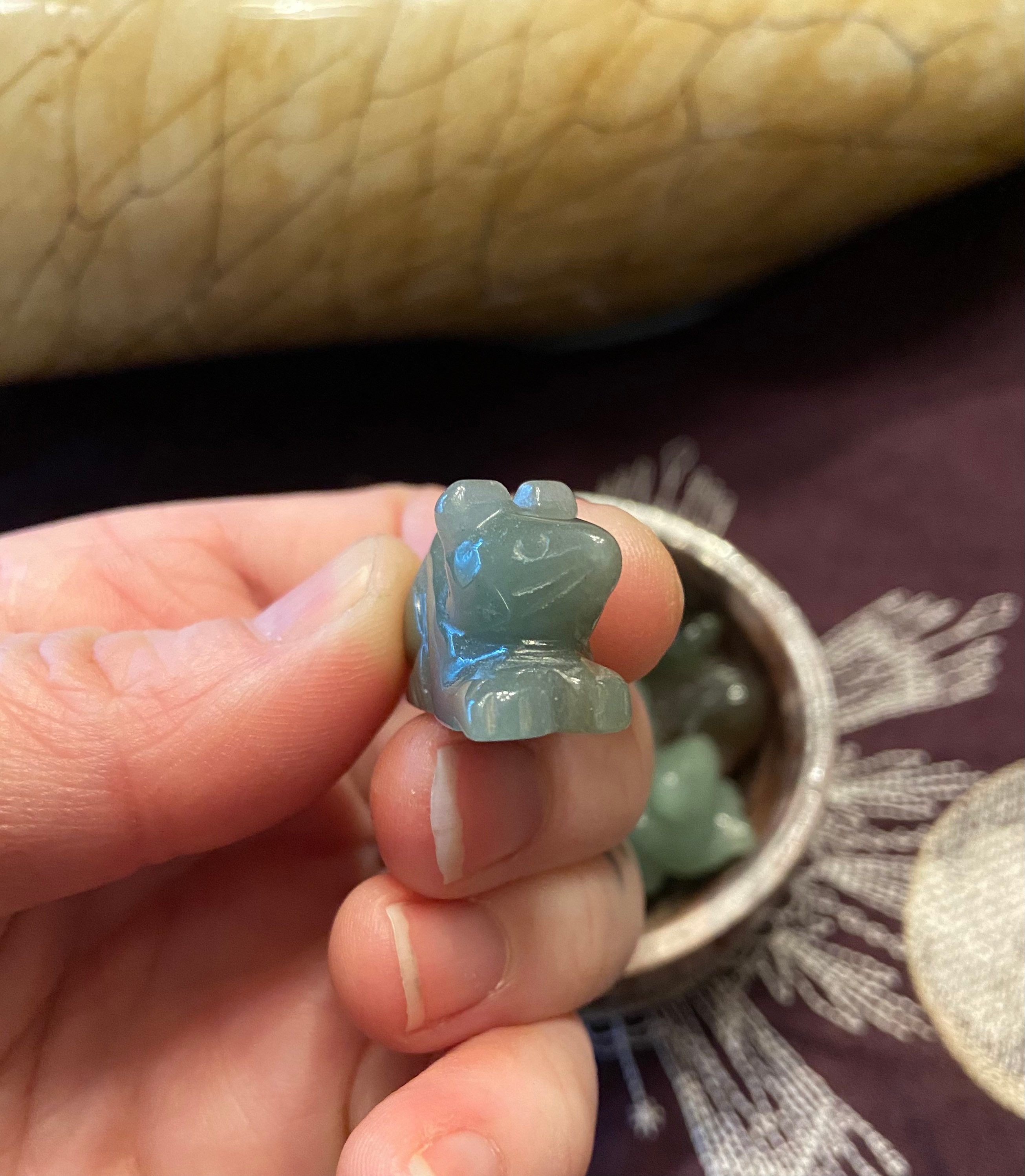 Mini Mice Carving, Mouse Crystal Carving, Green Aventurine Mouse ...