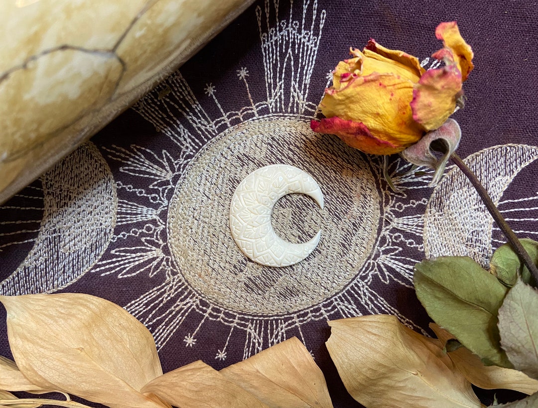 Bovine Bone Crescent Moon Ethically Sourced Cow Bone Natural - Etsy
