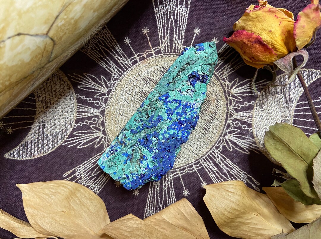Malachite and Azurite Point, All Natural, Metaphysical - Etsy