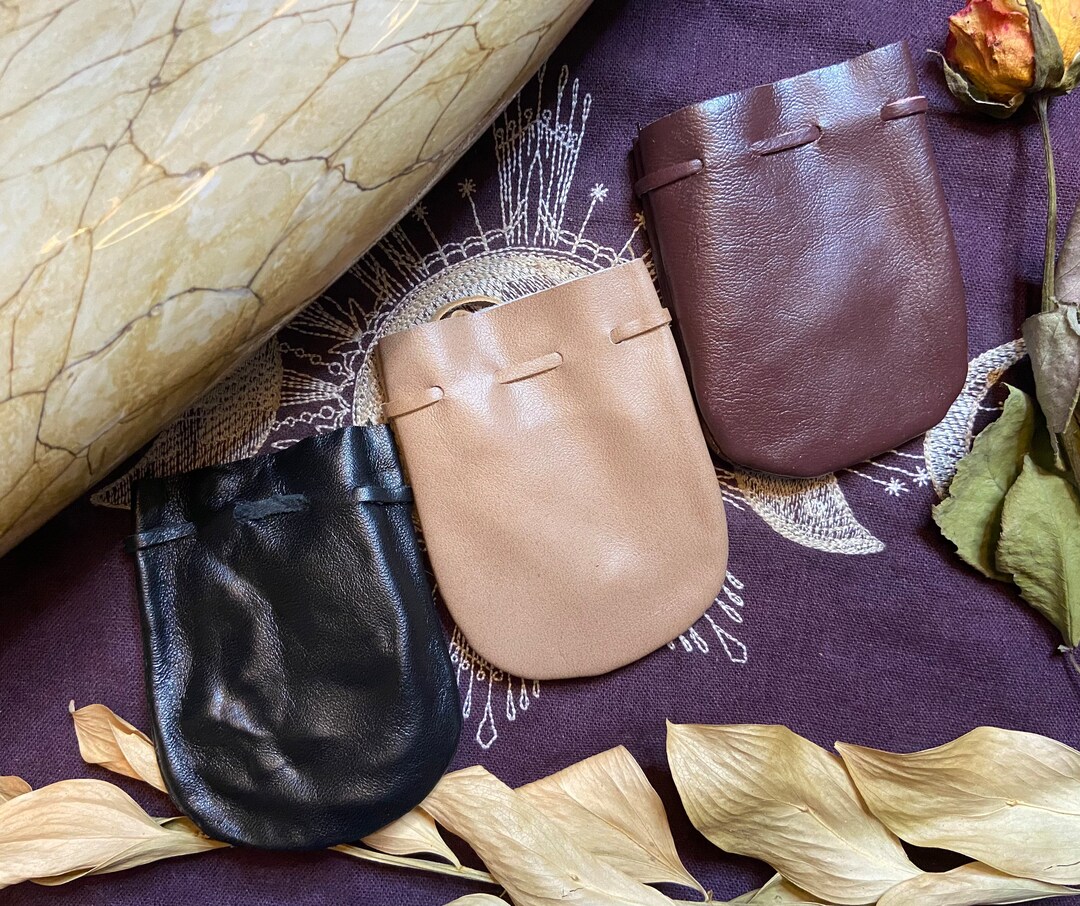 Real Leather Small Pouch, Trinket Pouch, Leather Bag - Etsy