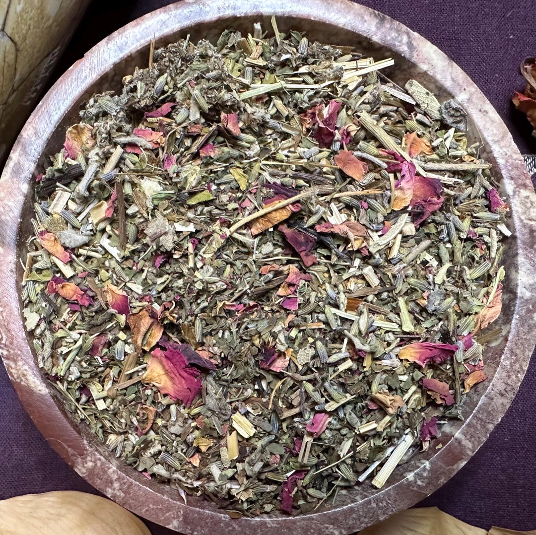 Full Moon Herbal Blend, All Natural Handmade Herbal Mix, Pagan ...