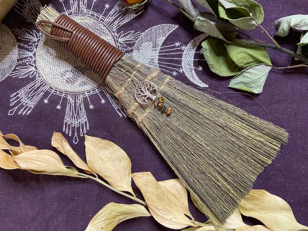 Besom With Tigers Eye and Tree of Life, Handmade Witch Broom ...