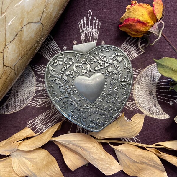 Small Pewter Hearts - Etsy