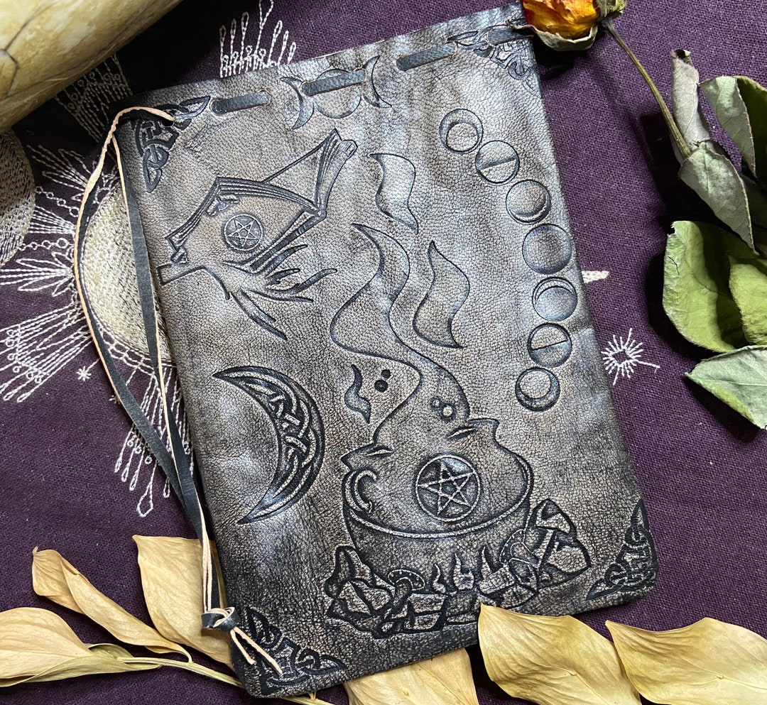 Real Leather Witch Cauldron Pouch, 5”x 7” Tarot Pouch, Oracle Pouch ...