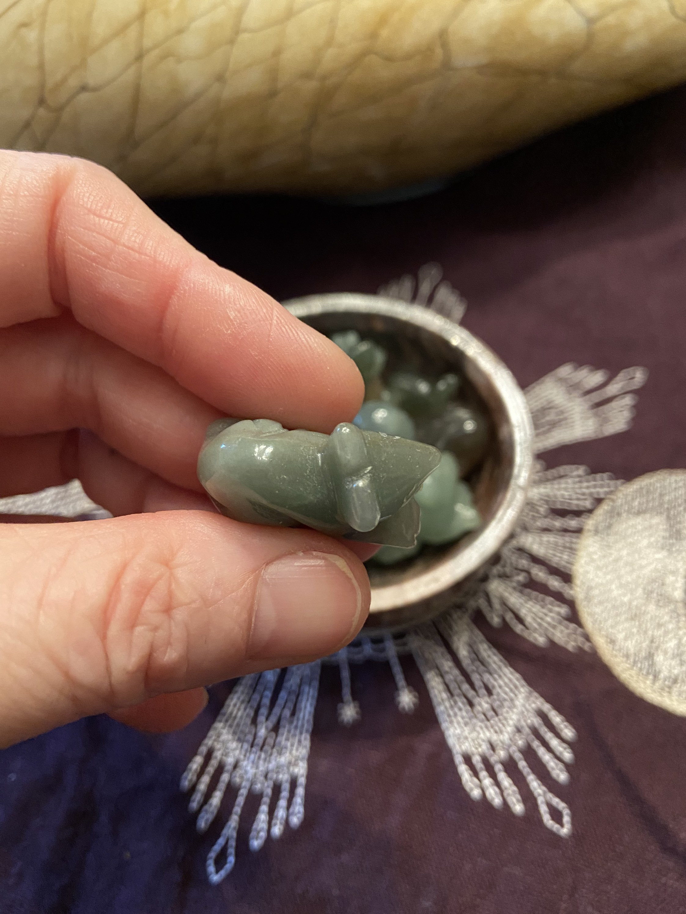 Mini Mice Carving, Mouse Crystal Carving, Green Aventurine Mouse ...