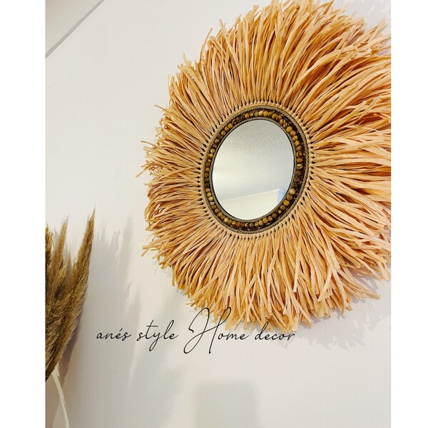 Mirror With Raffia - Etsy