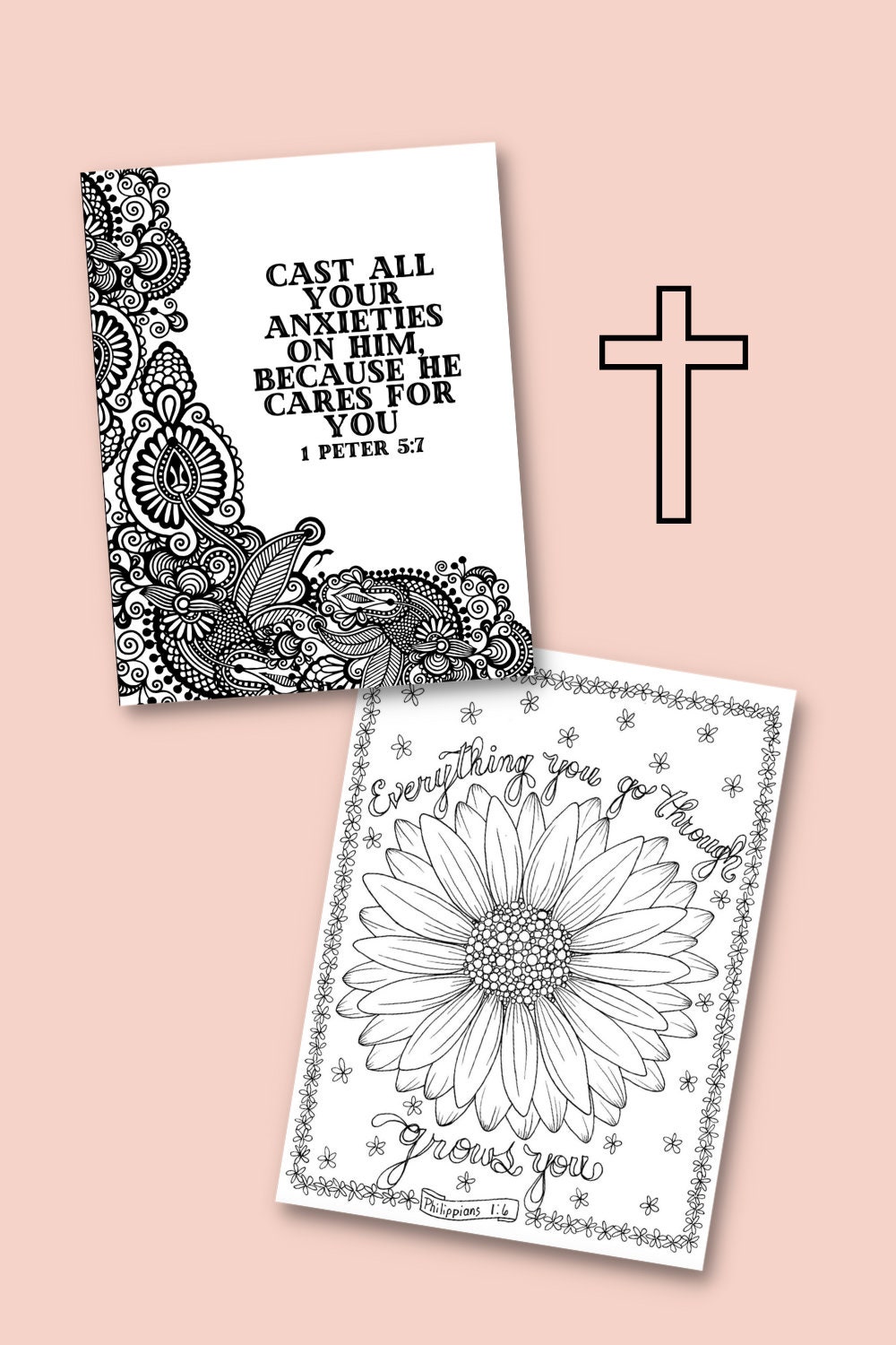 BUNDLED SET of 150+ Printable Christian Faith-based Coloring Pages ...