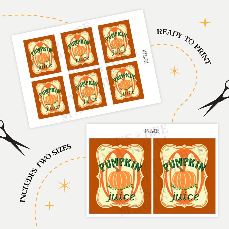 Magical Juice Wizard · Printable Bottle Drink Label · Instant Download ...