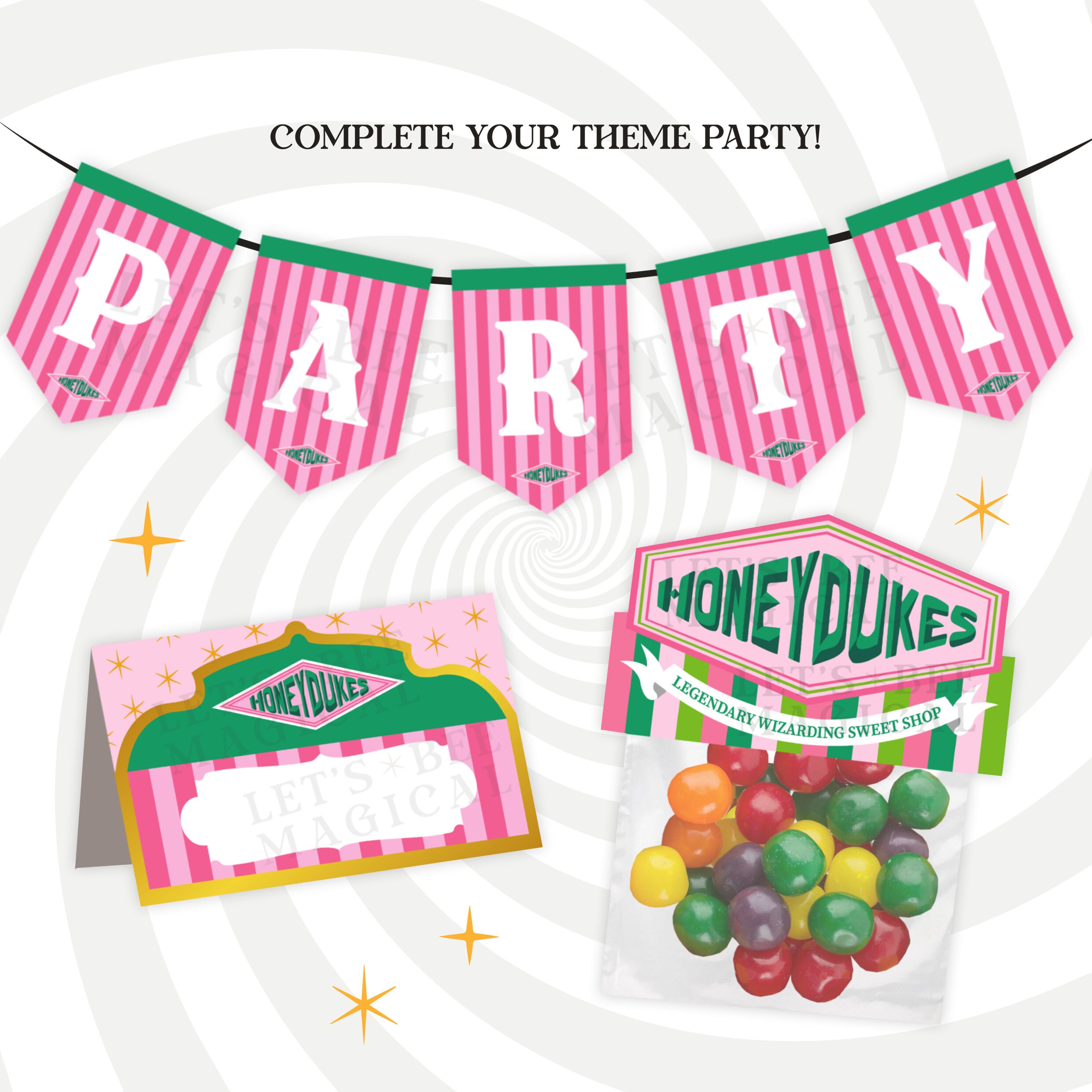 Wizard Wands Sweets · Printable Sticker Label · Instant Download ...