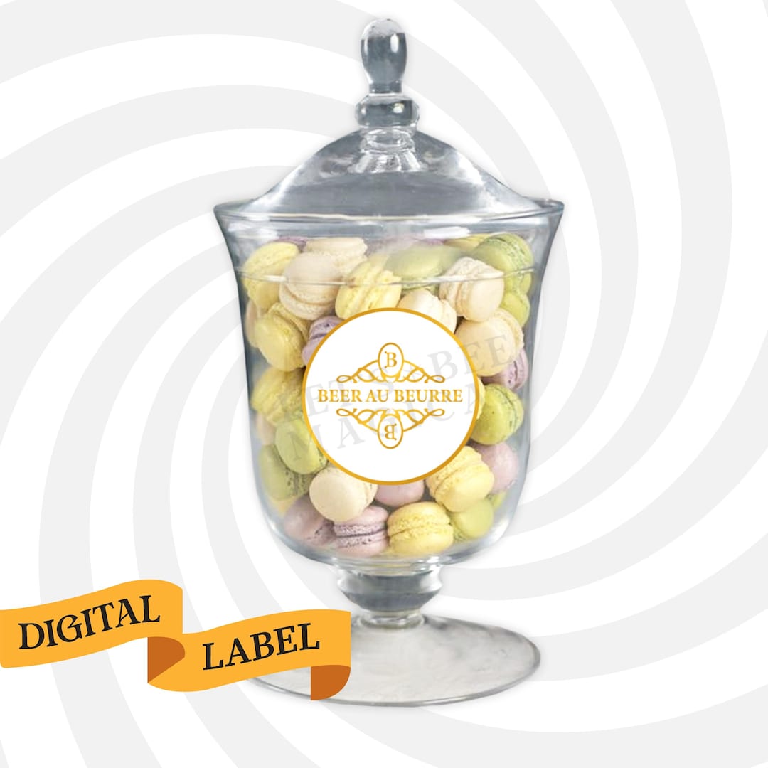 French Magical Macaron · Printable Sticker Label · Instant Download ...