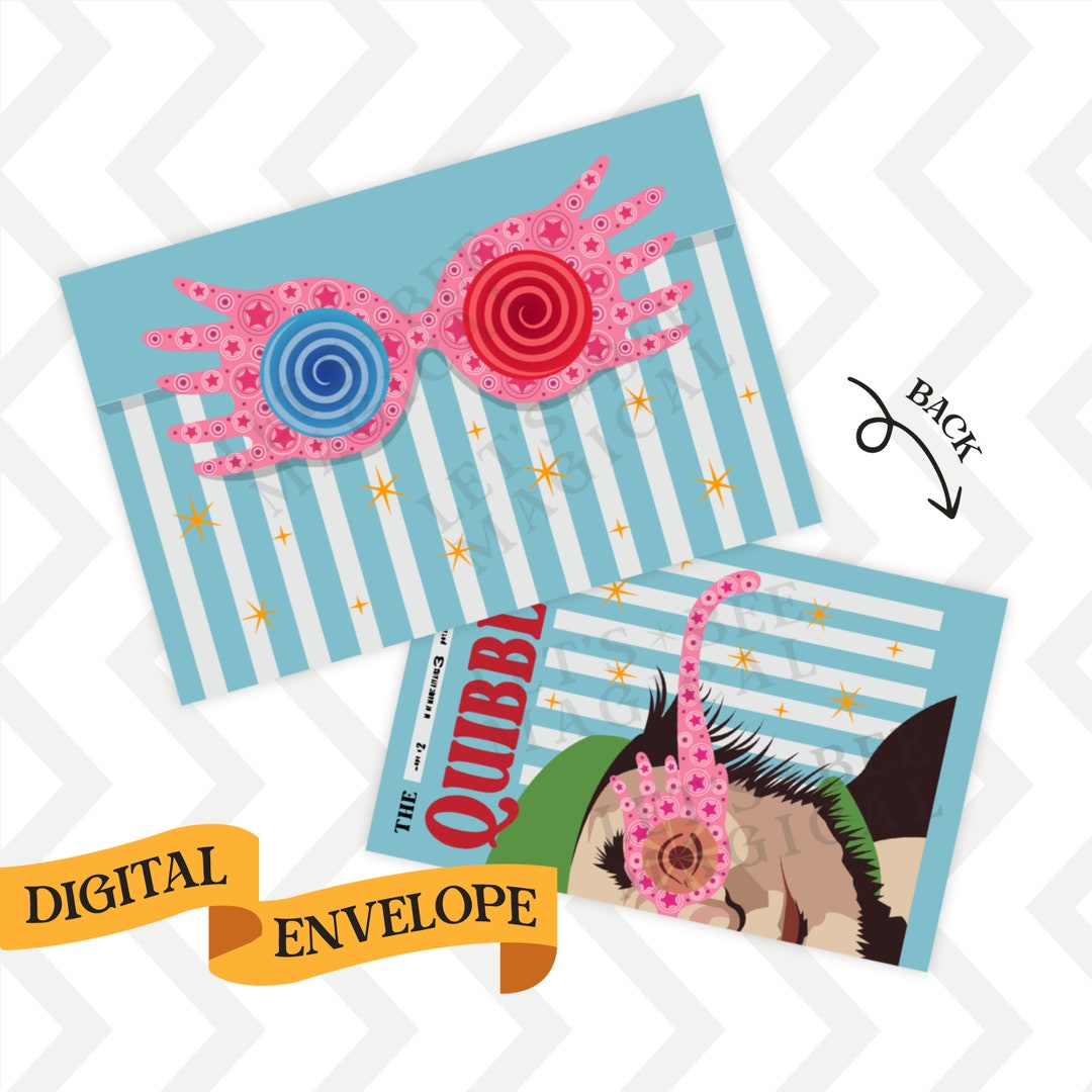Magical Magazine Envelope Instant Download Envelope for Greeting Card ...