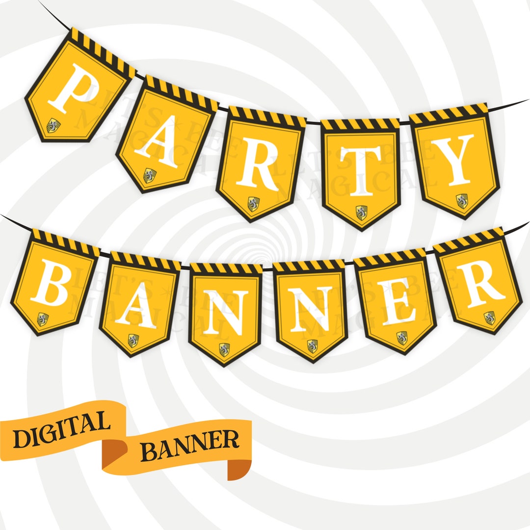 Badger House Wizard School Printable Banner Instant Download Ready to ...