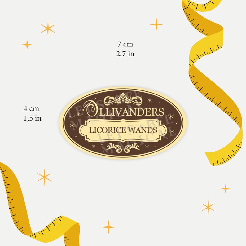 Wizard Wands Sweets Printable Sticker Label Instant Download Ready to ...