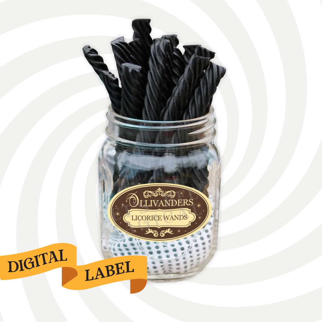 Wizard Wands Sweets Printable Sticker Label Instant Download Ready to ...
