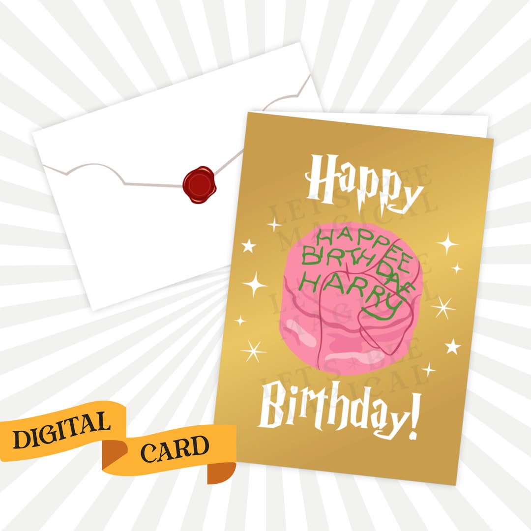 Happy Birthday · Magical Birthday Cake · Digital Card Instant Download ...