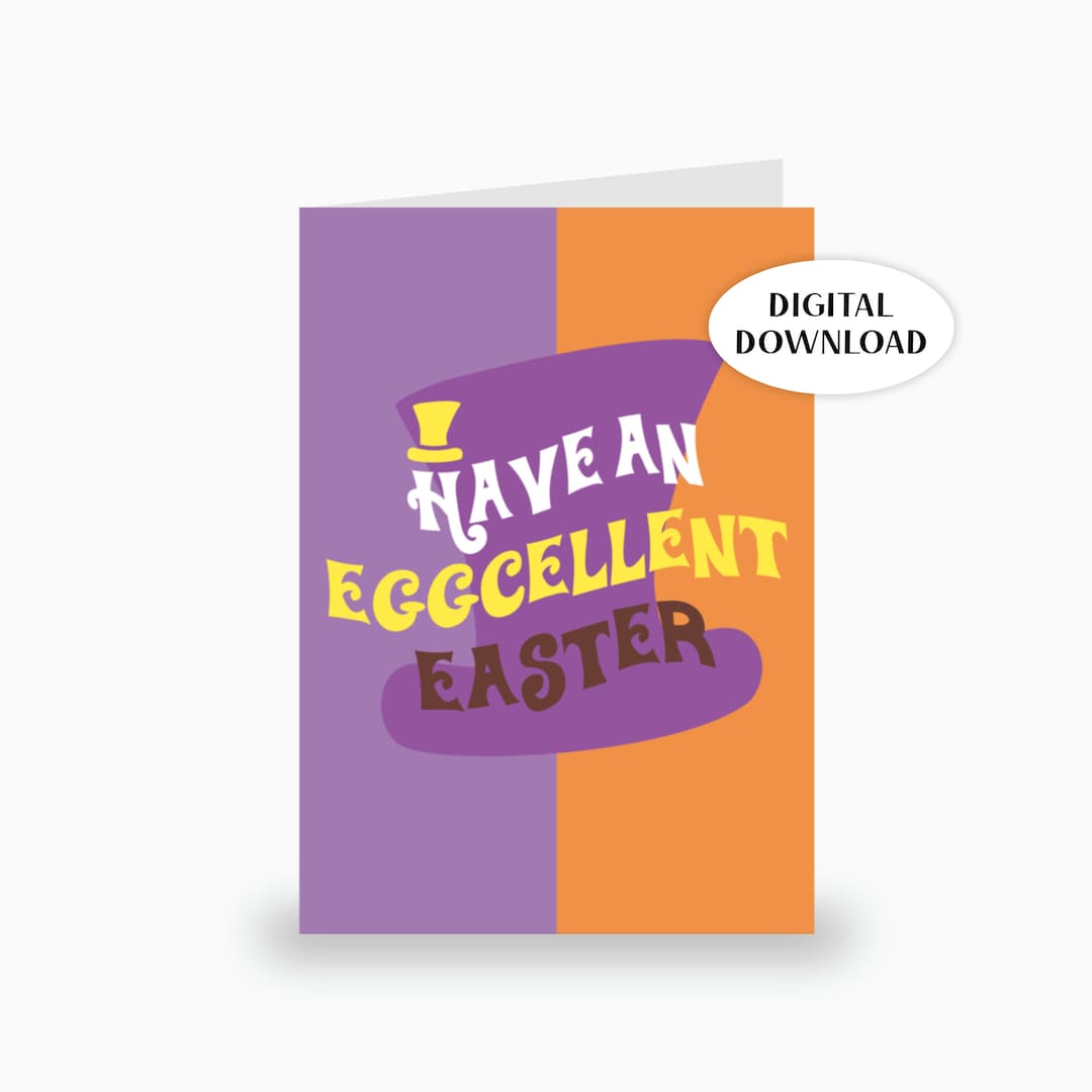 Chocolate Factory Card Instant Download Digital Card Ready to Print ...