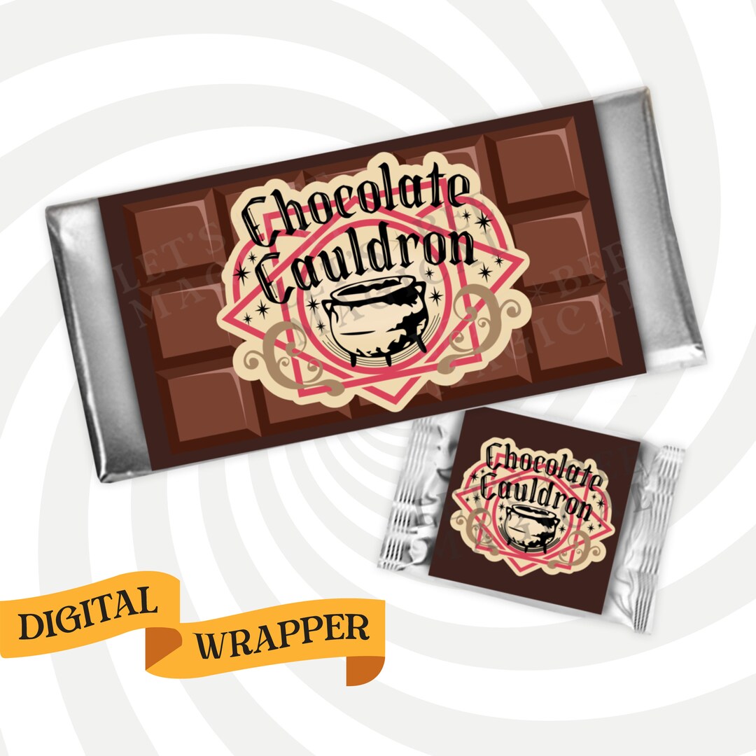 Wizard Chocolate · Digital Wrapper · Printable Label · Instant Download ...