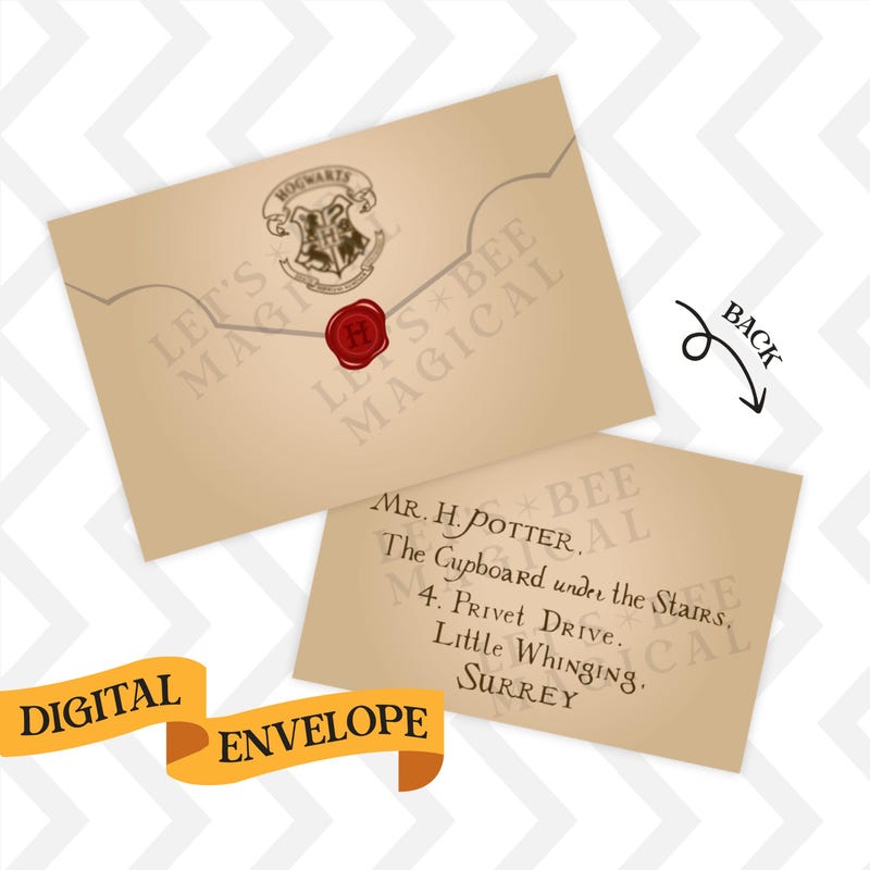 Hogwart Envelope - Etsy