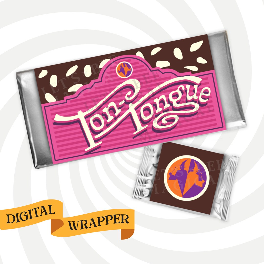 Ton-tongue Digital Chocolate Wrapper Printable Label Instant Download ...