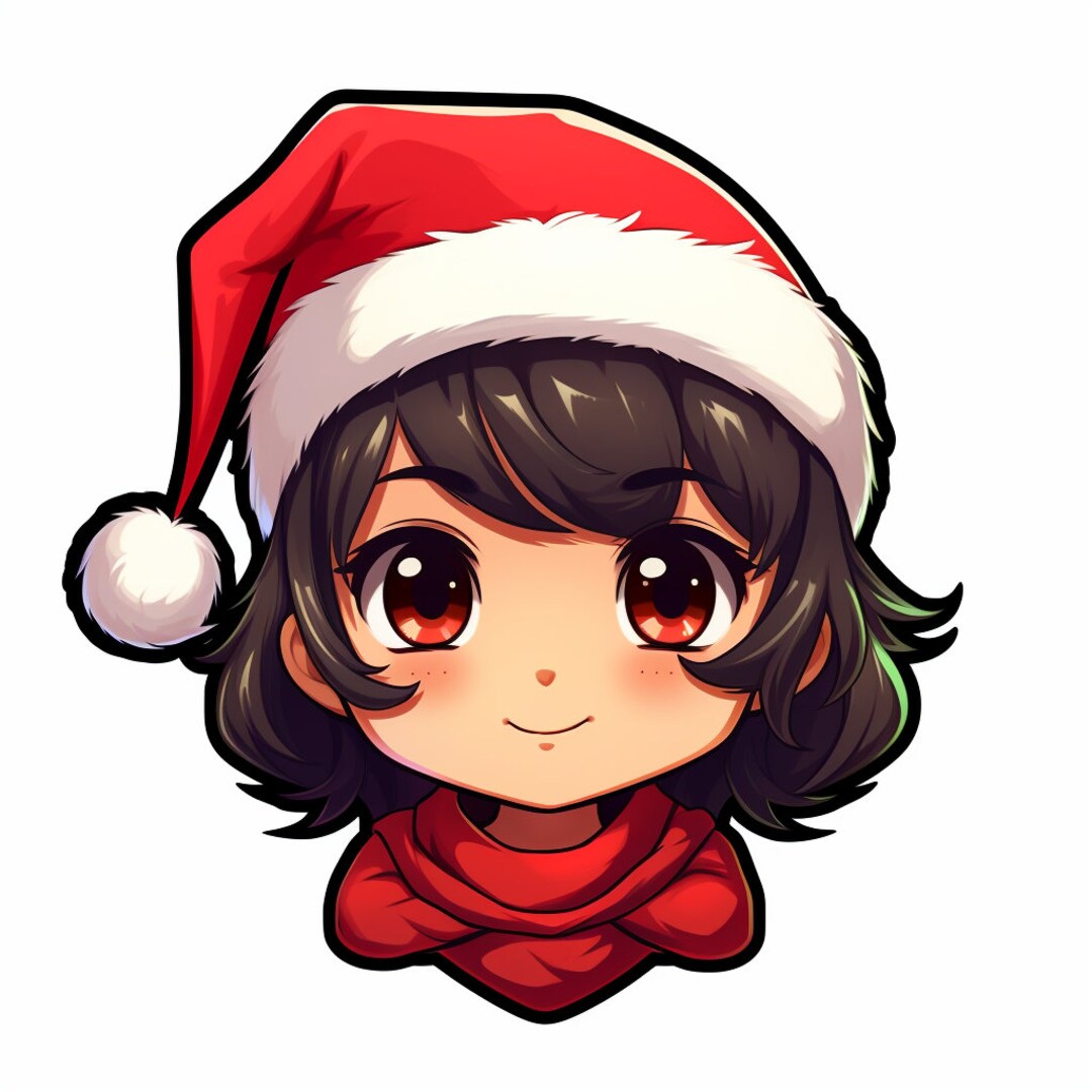Cute Chirstmas Chibi Girl Emote - Etsy