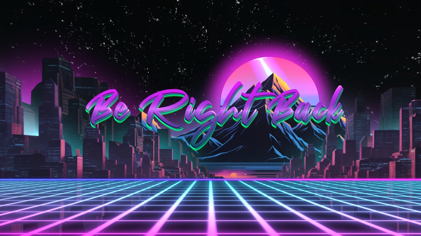 Retro Synthwave Animated Overlays - Etsy