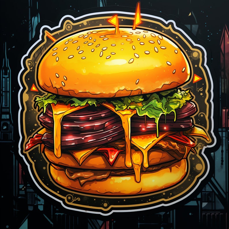 Animated Burger Emote - Etsy