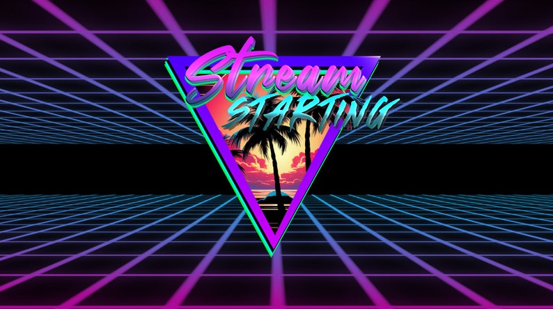 Retro Synthwave Animated Overlays - Etsy
