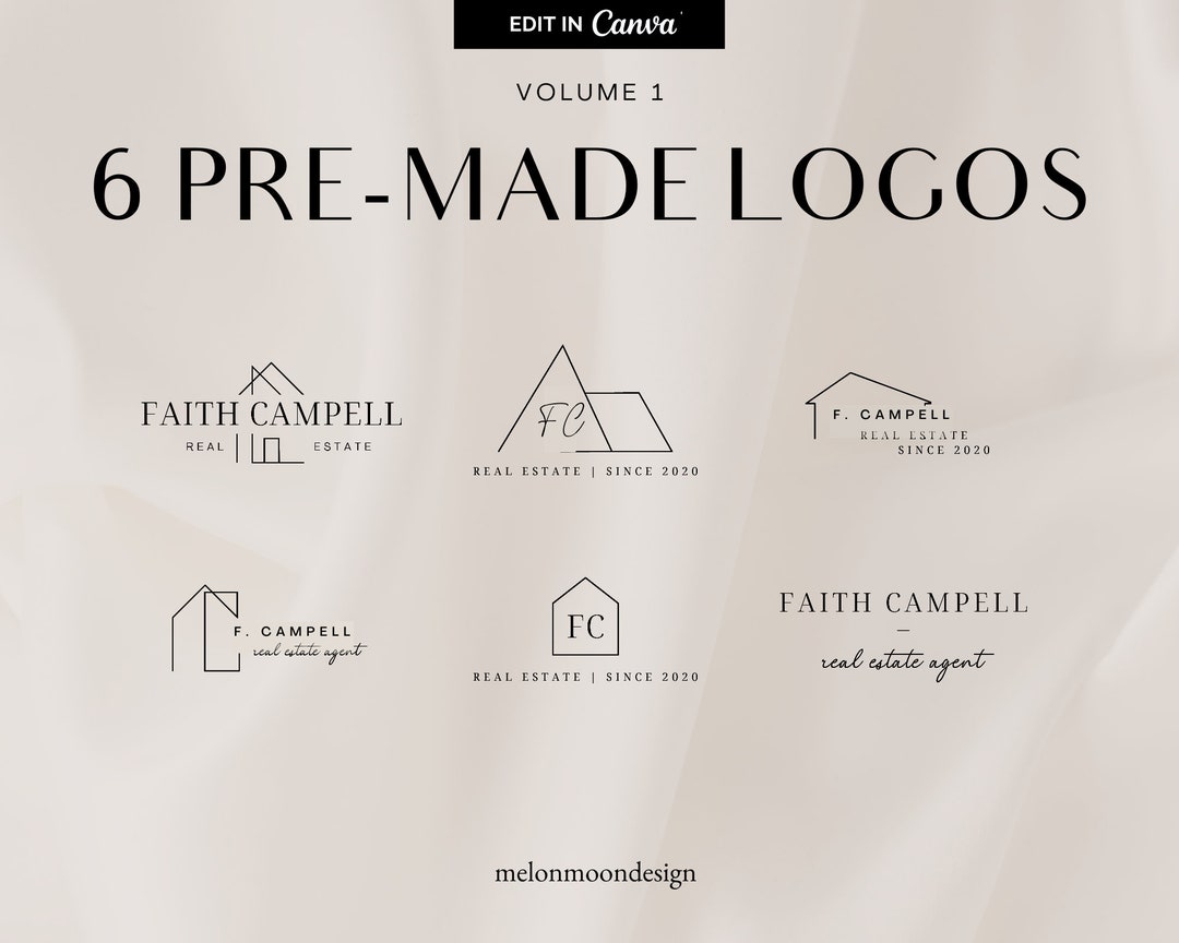 Realtor Logos, Pre-made Real Estate Logos, Realtor Branding, Real ...