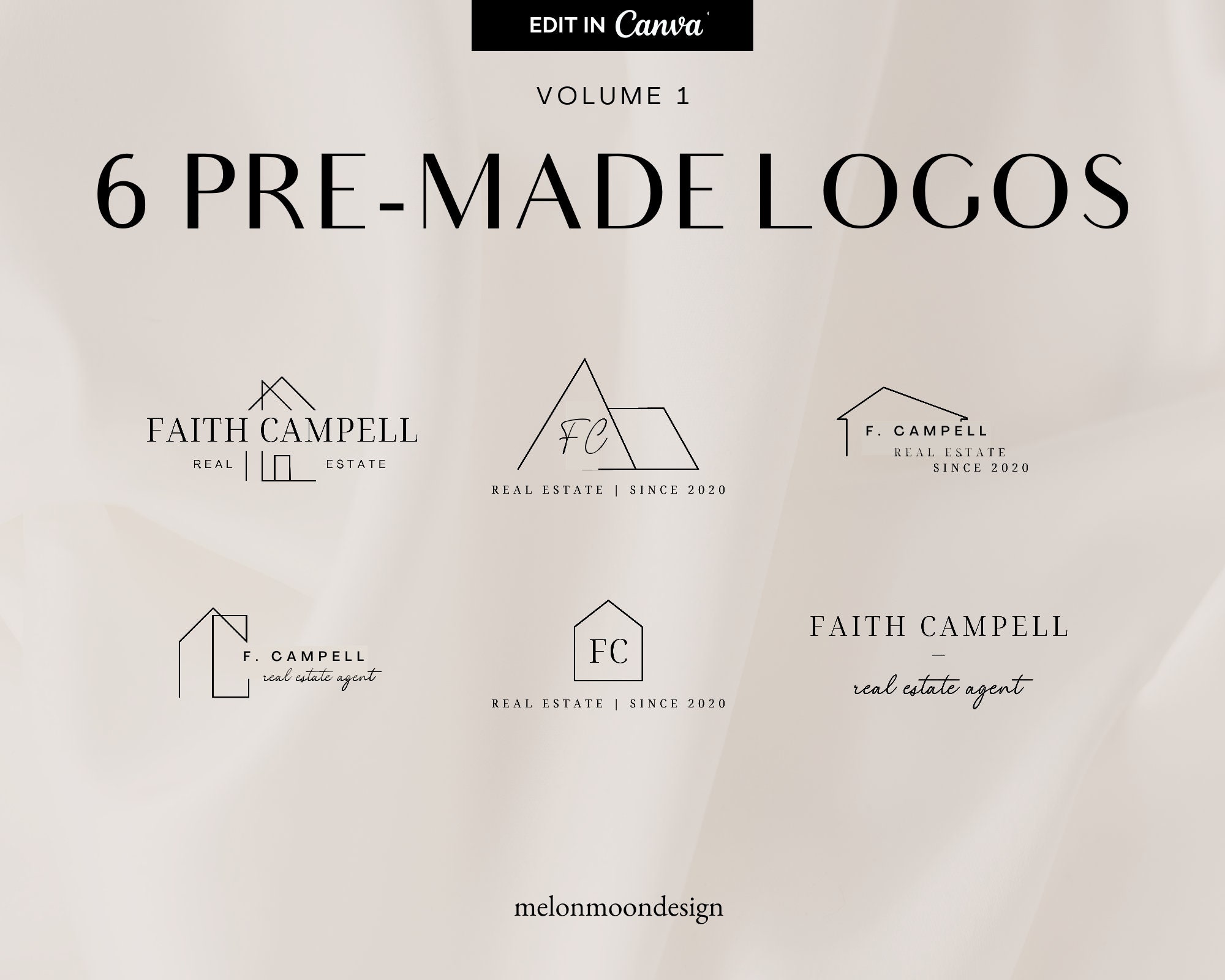 Realtor Logos, Pre-made Real Estate Logos, Realtor Branding, Real Estate Branding, Simple ...