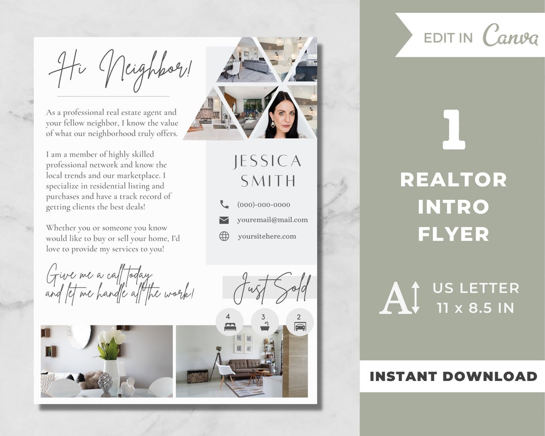 Real Estate Agent Intro Letter, Realtor Introduction, Real Estate Agent ...