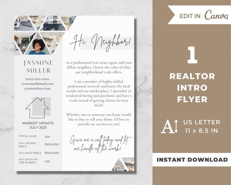 Real Estate Agent Intro Letter, Realtor Introduction, Real Estate Agent ...