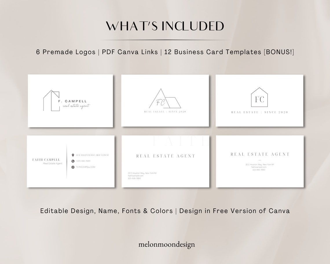 Realtor Logos, Pre-made Real Estate Logos, Realtor Branding, Real ...